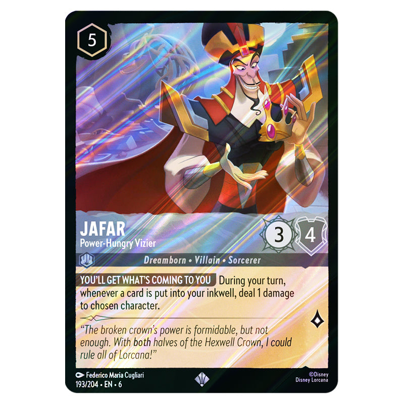 Lorcana - Azurite Sea - Jafar - Power-Hungry Vizier (Super Rare) - 193