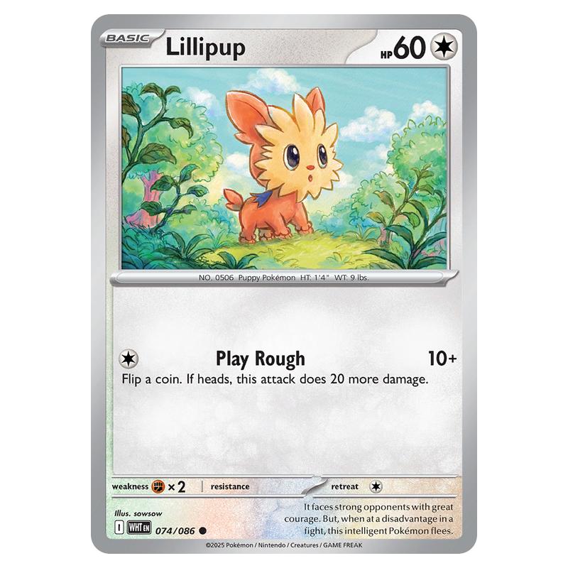 Pokemon - Scarlet & Violet - White Flare - Lillipup (Reverse Holo Poke