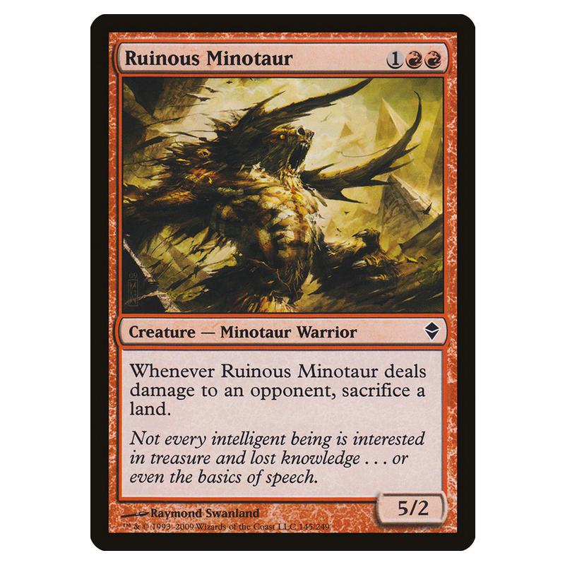 Magic The Gathering - Zendikar - Ruinous Minotaur - 145/249