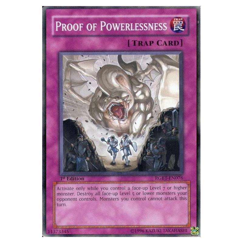 Yu-Gi-Oh! - Raging Battle - Proof of Powerlessness (Common) RGBT-EN076