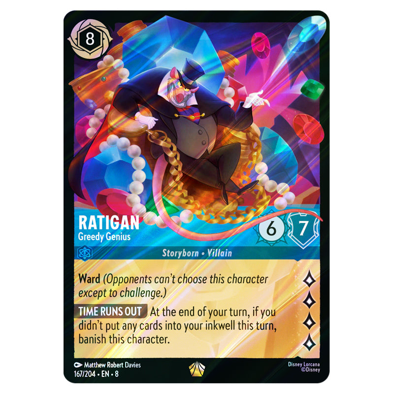 Lorcana - Reign of Jafar - Ratigan - Greedy Genius (Legendary) - 167/2