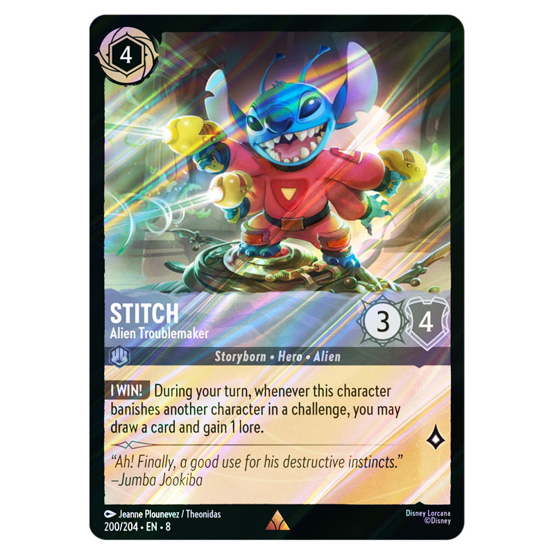 Lorcana - Reign of Jafar - Stitch - Alien Troublemaker (Rare) - 200/20