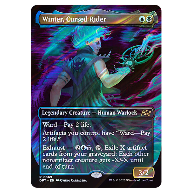 Magic The Gathering - Aetherdrift - Winter, Cursed Rider (Borderless C