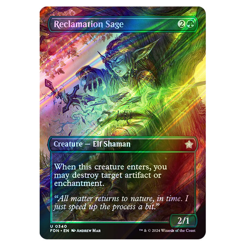 Magic The Gathering - Foundations - Reclamation Sage (Borderless Card)