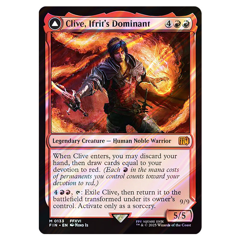 Magic The Gathering - Universes Beyond - Final Fantasy - Clive, Ifrit'