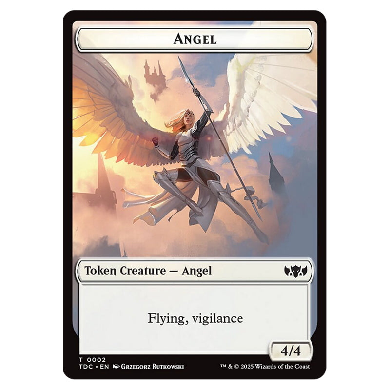 Magic The Gathering - Tarkir: Dragonstorm Commander Tokens - Angel - 0
