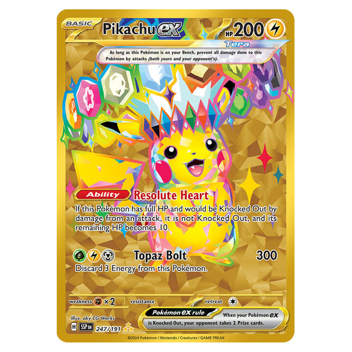 Pokemon - Scarlet & Violet - Surging Sparks - Pikachu ex - 247/191