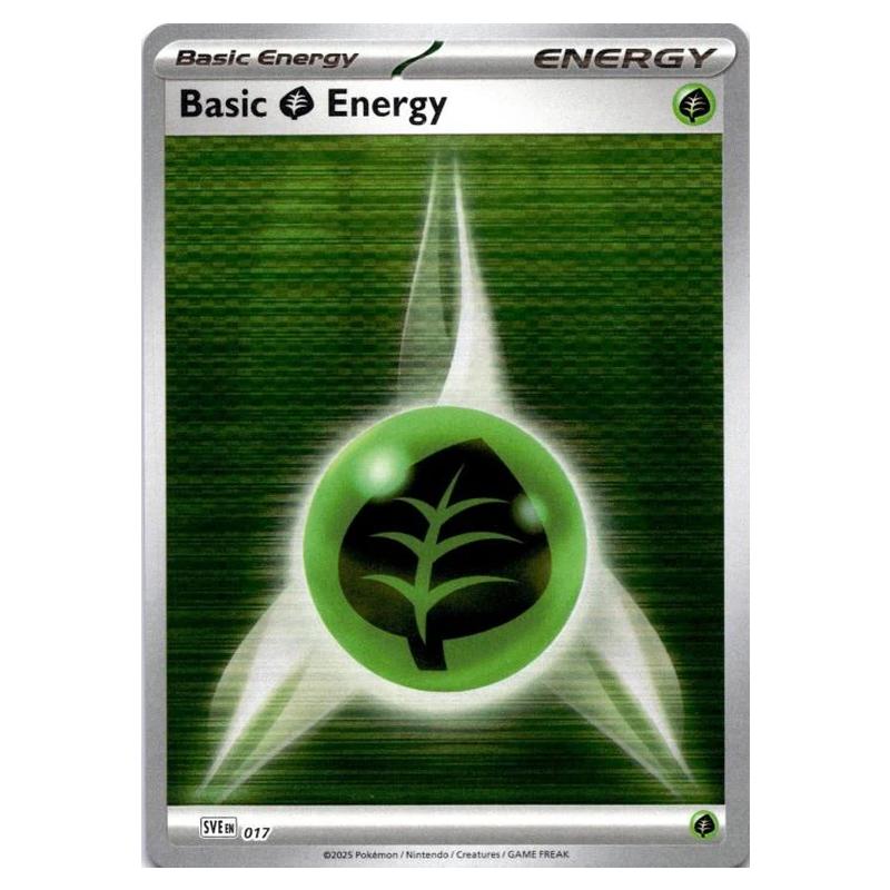 Pokemon - Scarlet & Violet Energies - Basic Grass Energy 017 (Holo)