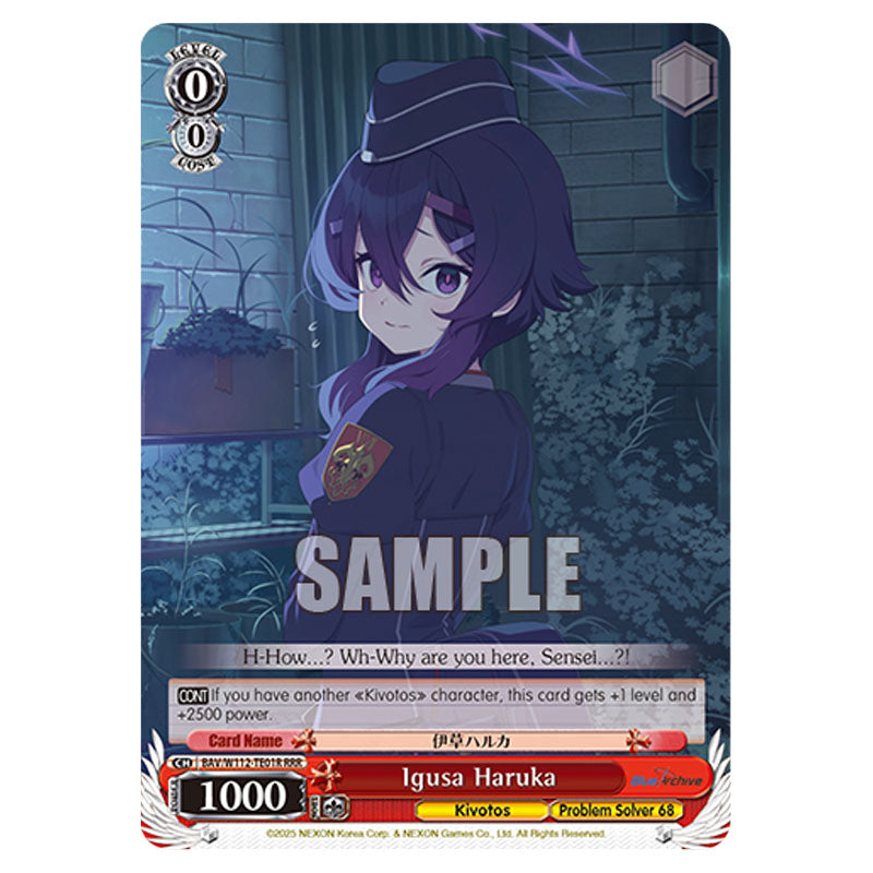 Weiss Schwarz - Blue Archive - Igusa Haruka (RRR) BAV/W112-TE01RRR