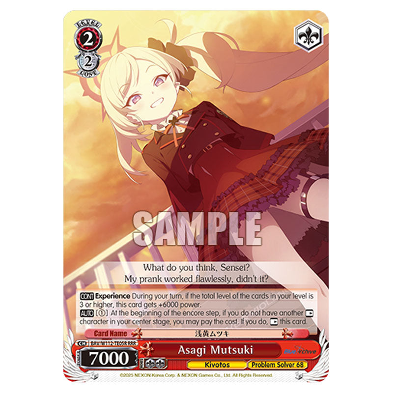 Weiss Schwarz - Blue Archive - Asagi Mutsuki (RRR) BAV/W112-TE05RRR
