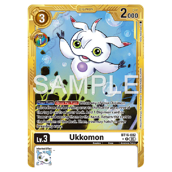 Digimon Card Game - AD01 - Digimon Generation - Ukkomon (Gold Border)