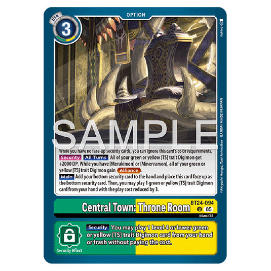 Digimon Card Game - BT-24: Time Stranger - Central Town: Throne Room