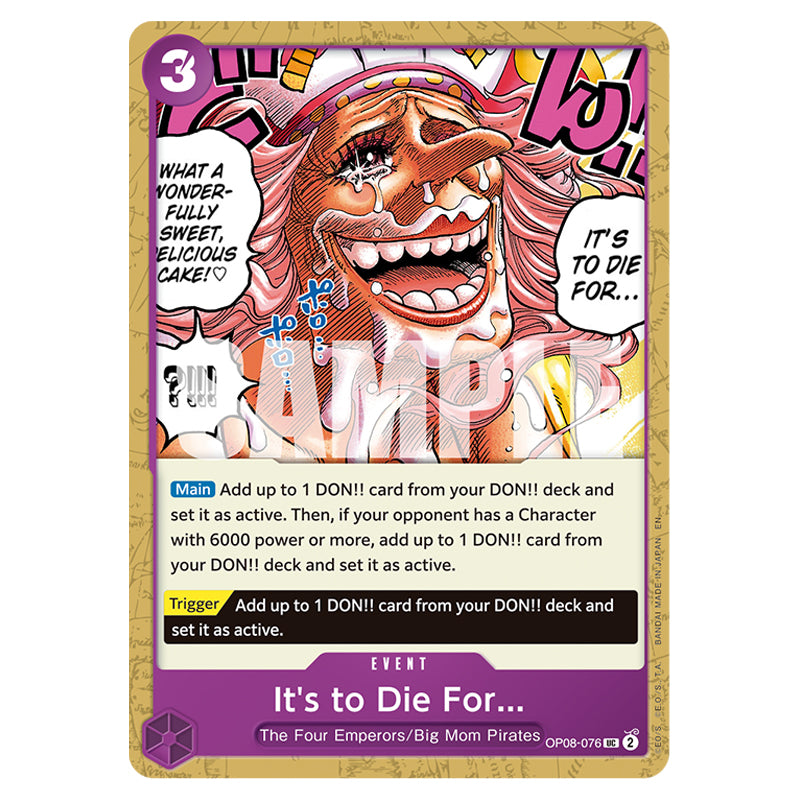 One Piece - Premium Booster 02 - It's to Die For... (Uncommon) - OP08-