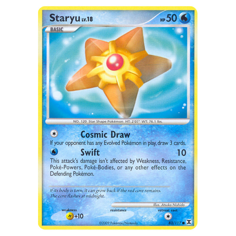 Pokemon Platinum Rising Rivals Staryu 83 111 Reverse Holo pokemon-platinum-rising-rivals-staryu-83-111-reverse-holo