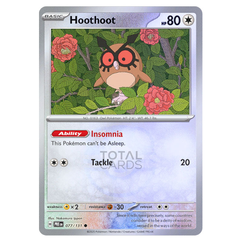 Pokemon - Scarlet & Violet - Prismatic Evolutions - Hoothoot - 077/131
