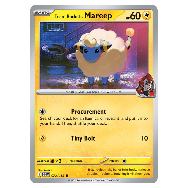 Pokemon - Scarlet & Violet - Destined Rivals - Team Rocket's Mareep