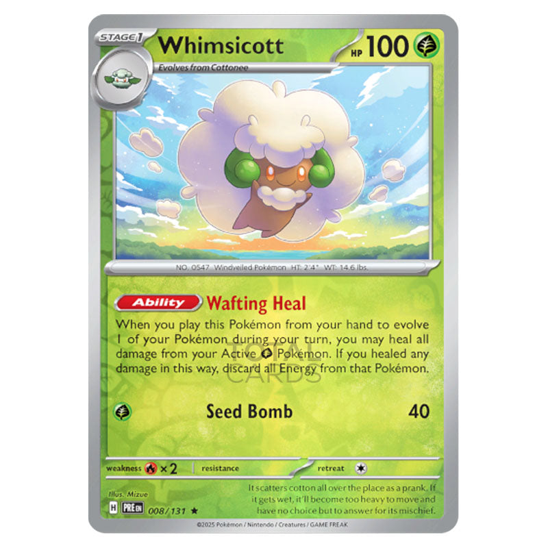 Pokemon - Scarlet & Violet - Prismatic Evolutions - Whimsicott - 008/1